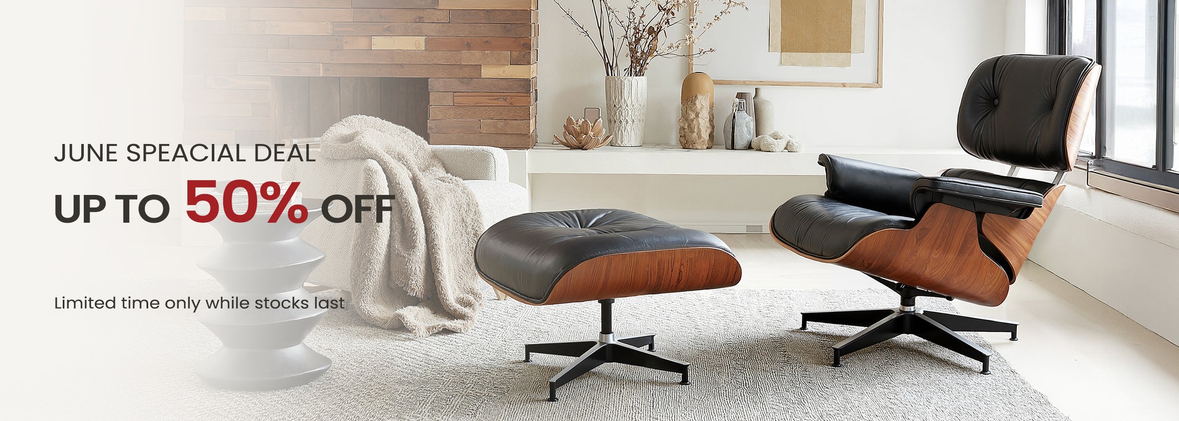 Premium Mid-Century Lounge Chair & Ottoman Collection | Iconic Design
